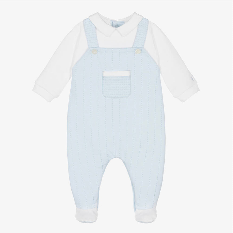 Emile et Rose Fox Baby Boy Blue & White Cotton Babygrow – Little ...